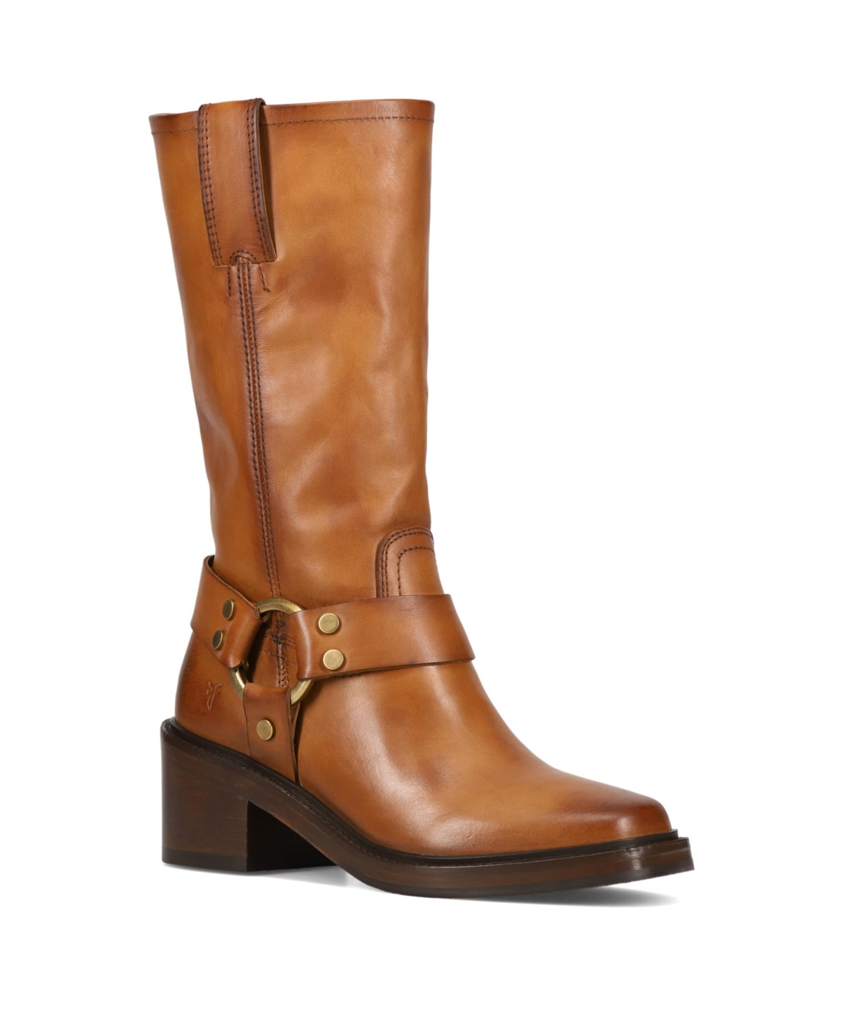 Click here for Frye Womens Kate Harness Block Heel Boots - Bark L... prices