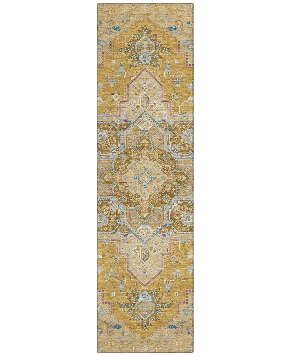 Addison Chantille Machine Washable ACN1036 23x76 Runner Area Rug - Gold