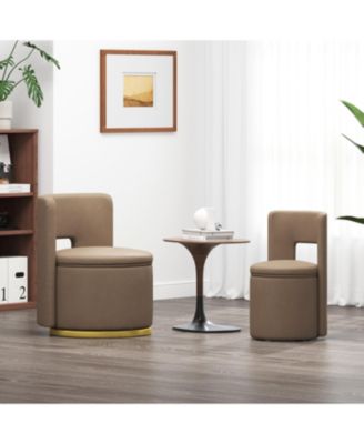 Streamdale Furniture 360° Round Swivel Chair with Storage under Seat ...