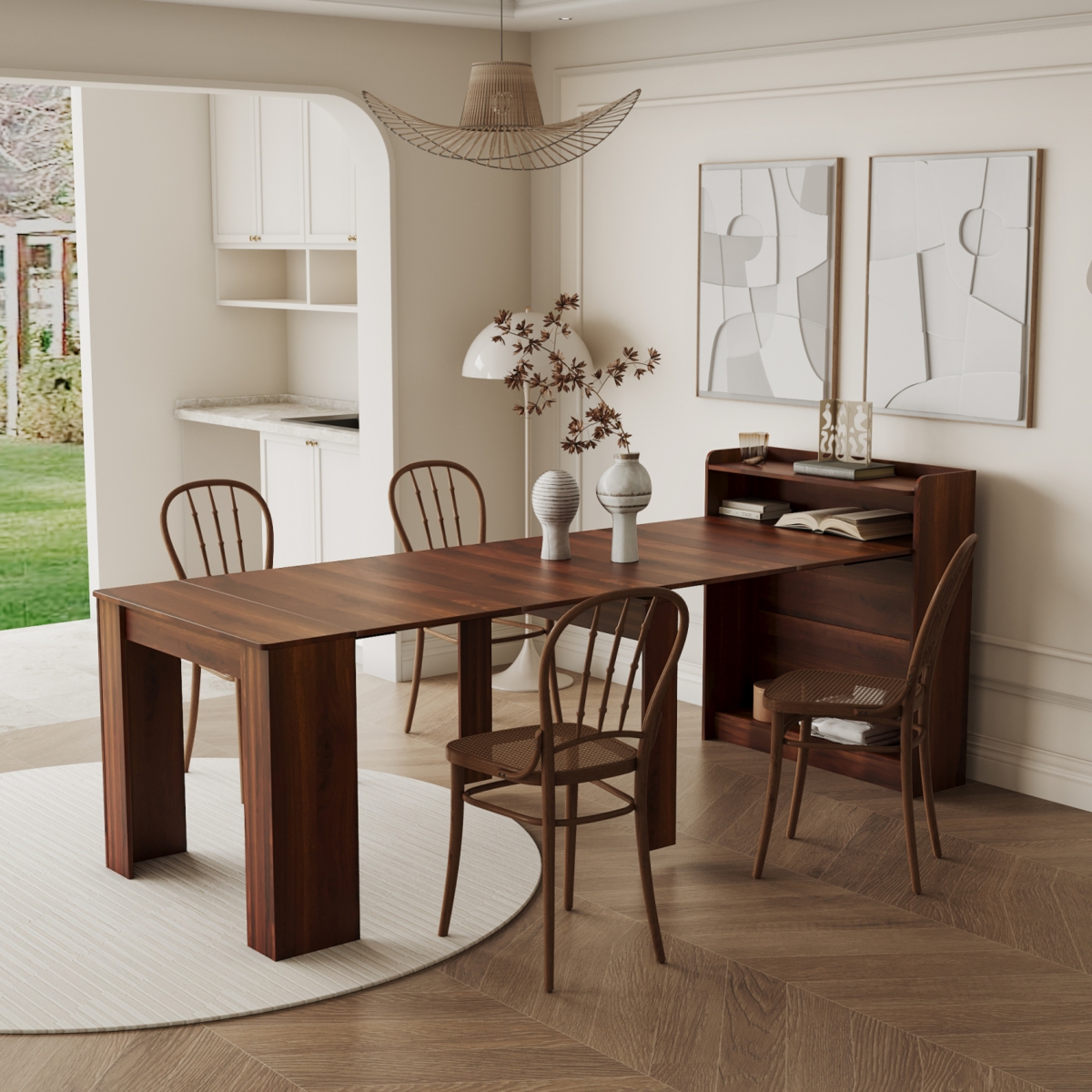 Click here for Streamdale Modern Extendable Dining Table with Sto... prices