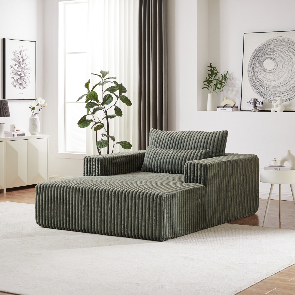Click here for Streamdale 75" Cozy Corduroy Sofa Chair  No A... prices