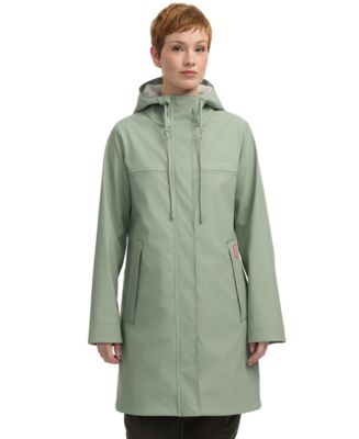 Hunter Women's Rubberized Water-Repellent Long Rain Jacket - Macy's