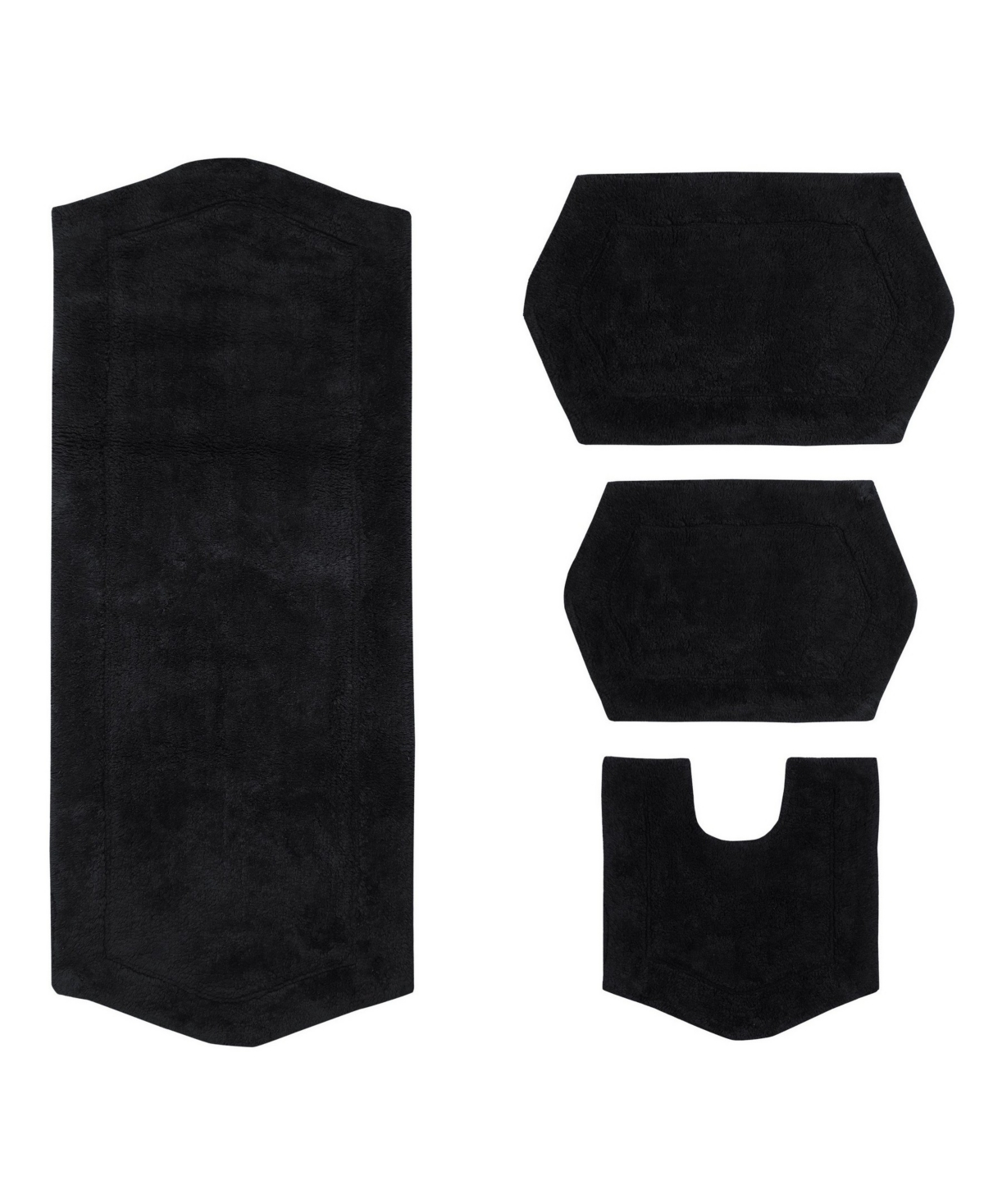 Click here for Home Weavers Waterford 4-Pc. Bath Rug Set - Black prices