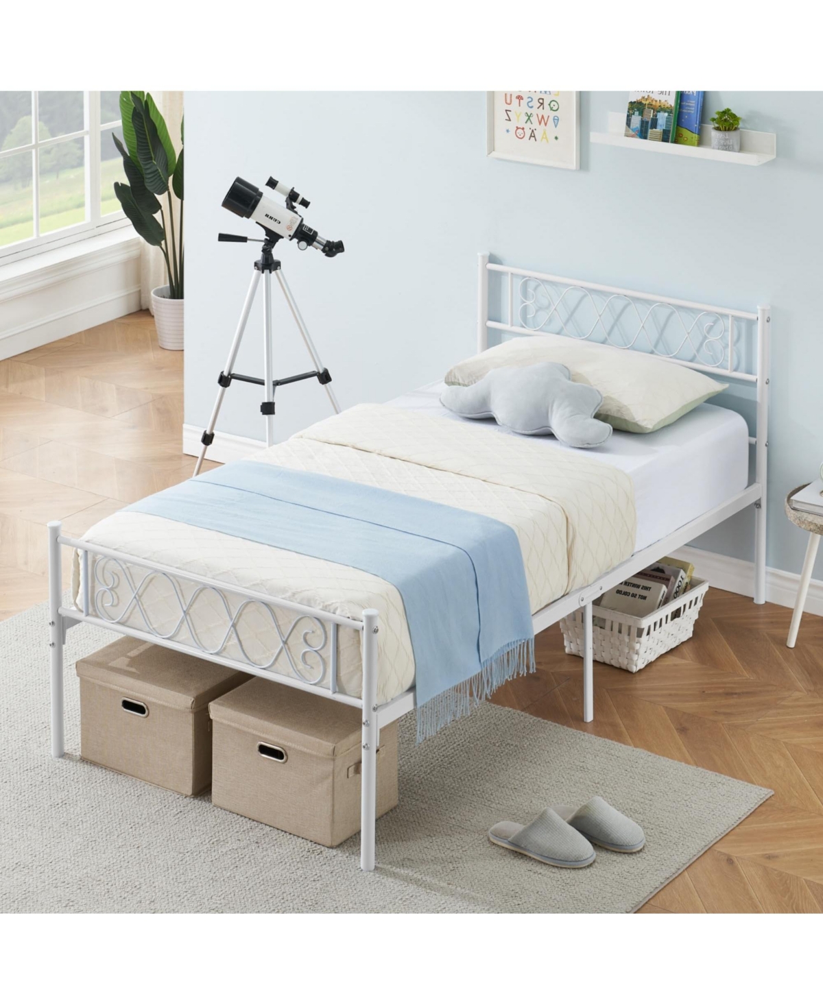 Click here for gaomon Twin Size Metal Platform Bed Frame with Hea... prices