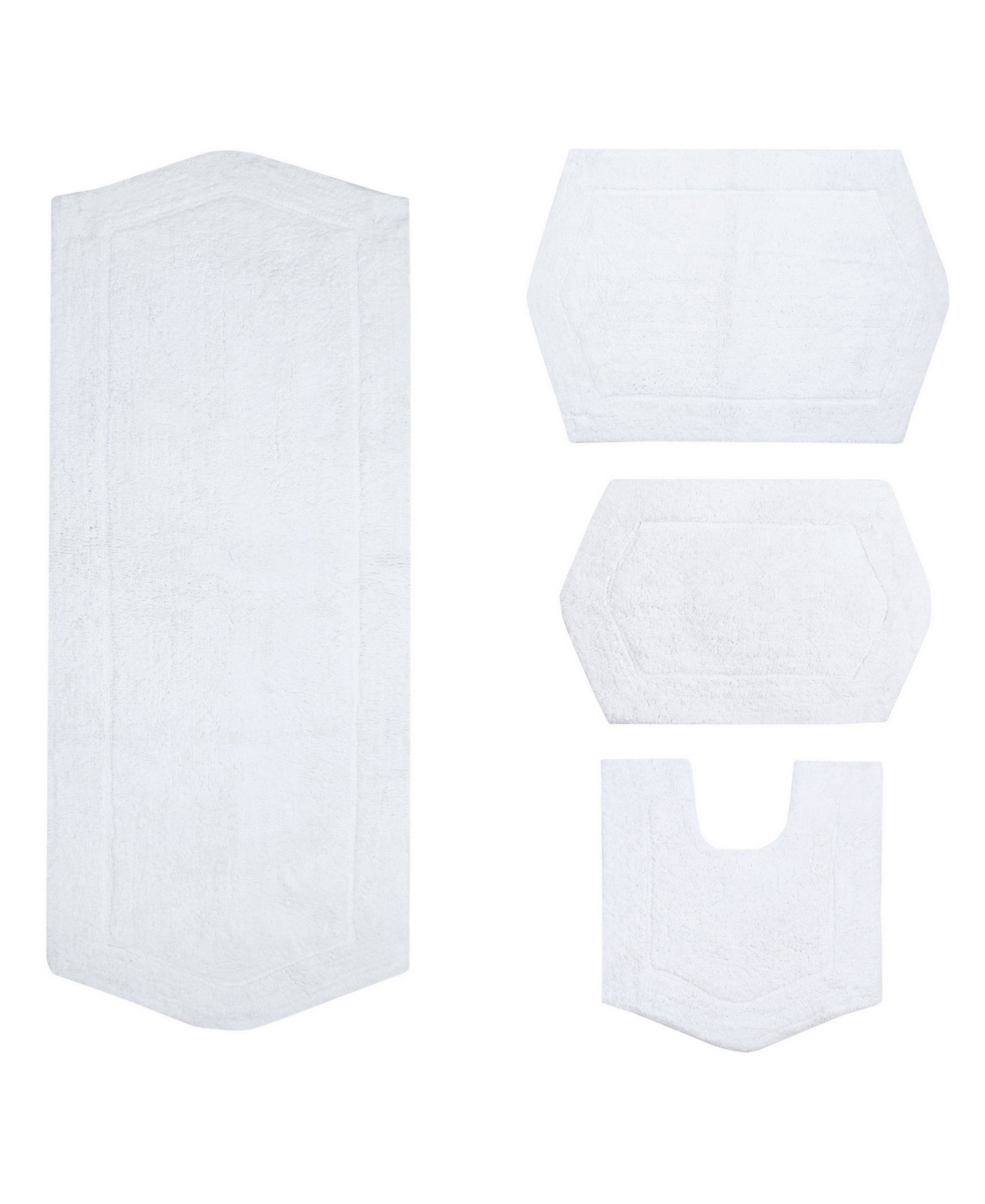 Click here for Home Weavers Waterford 4-Pc. Bath Rug Set - White prices
