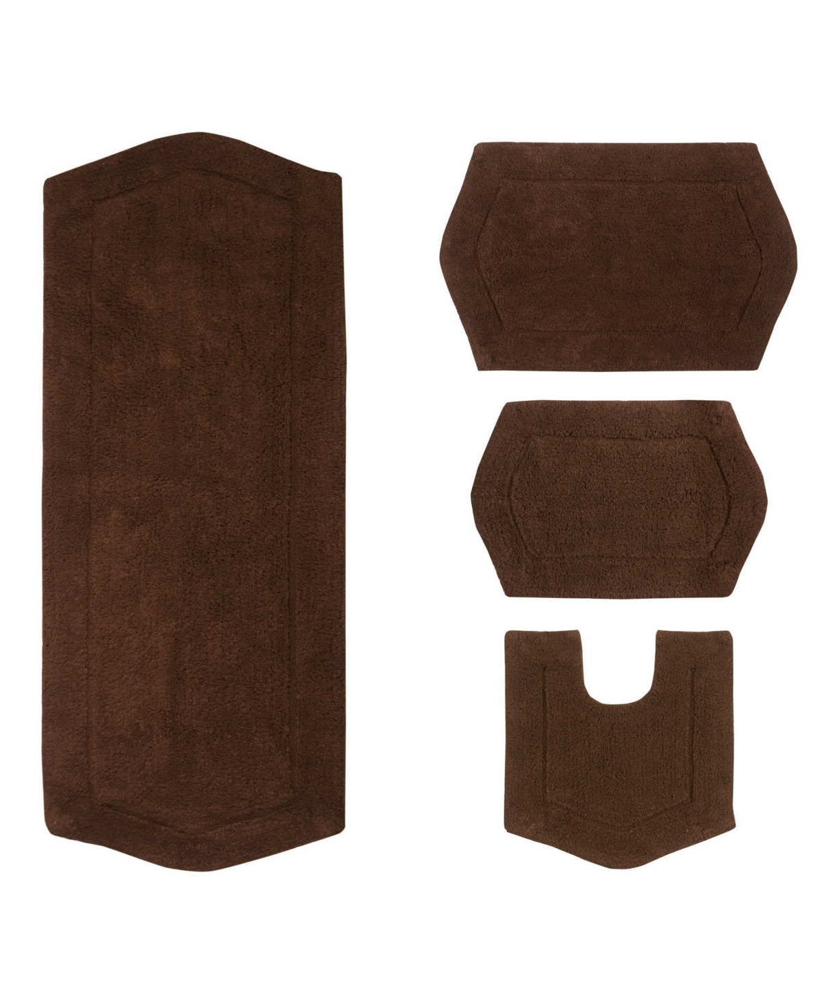 Click here for Home Weavers Waterford 4-Pc. Bath Rug Set - Chocol... prices