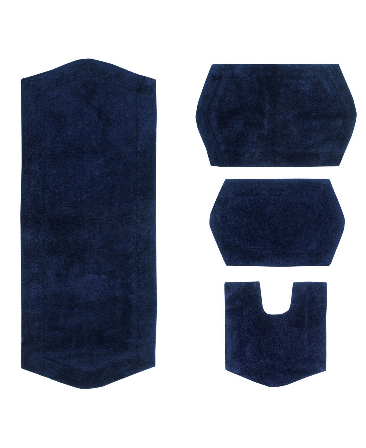 Click here for Home Weavers Waterford 4-Pc. Bath Rug Set - Navy B... prices