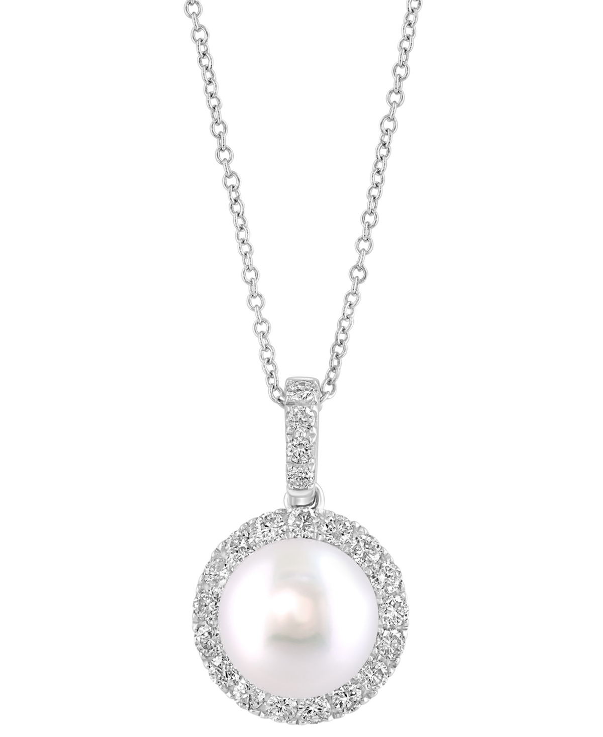 Click here for Effy Cultured Freshwater Pearl (10mm) & Diamond (5... prices
