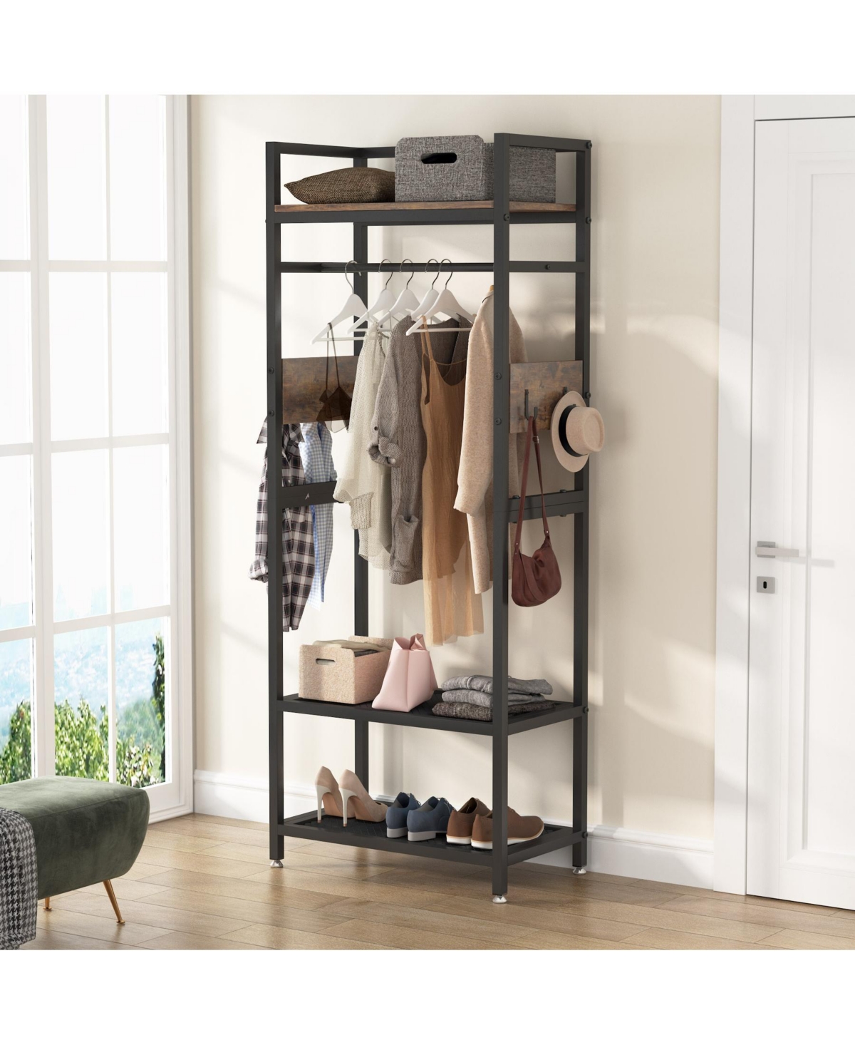 Click here for Tribesigns ndustrial Hall Tree Garments Rack with... prices