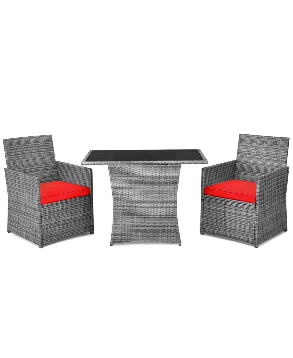 Click here for Gouun 3 Pieces Patio Rattan Furniture Set with Cus... prices