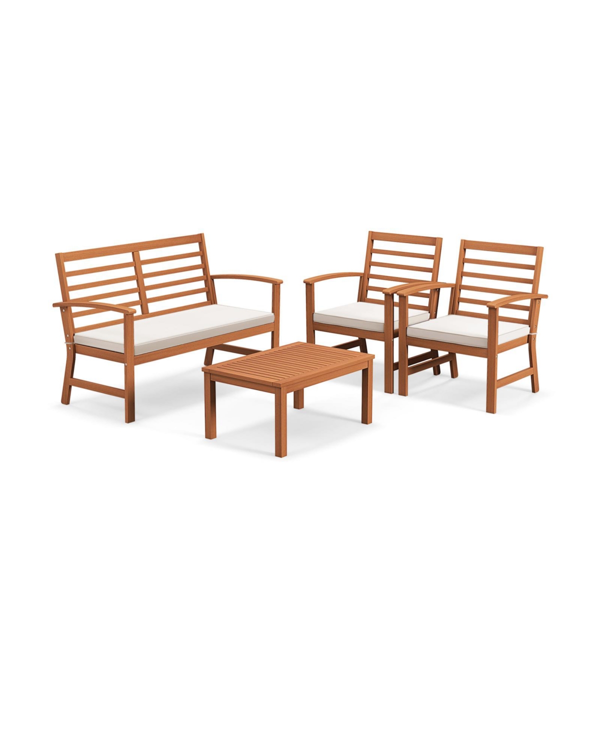 Click here for Gouun 4-Piece Acacia Wood Outdoor Furniture Set wi... prices