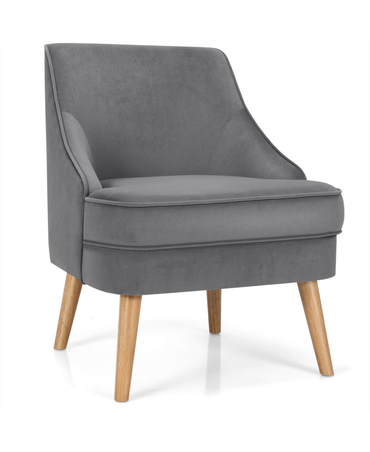 Click here for Gouun Mid Century Velvet Accent Chair with Rubber... prices