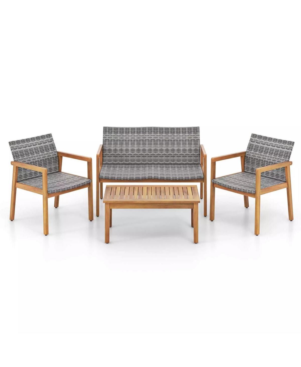 Click here for Gouun 4-Piece Patio Furniture Set with Loveseat Si... prices