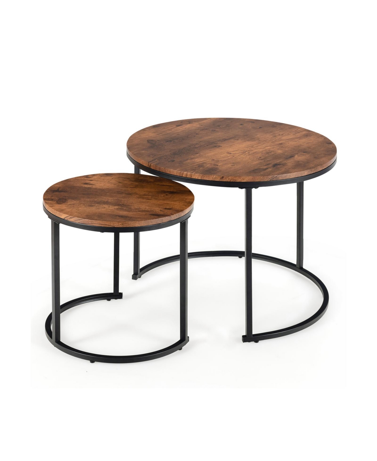 Click here for Gouun Set of 2 Modern Round Stacking Nesting Table... prices