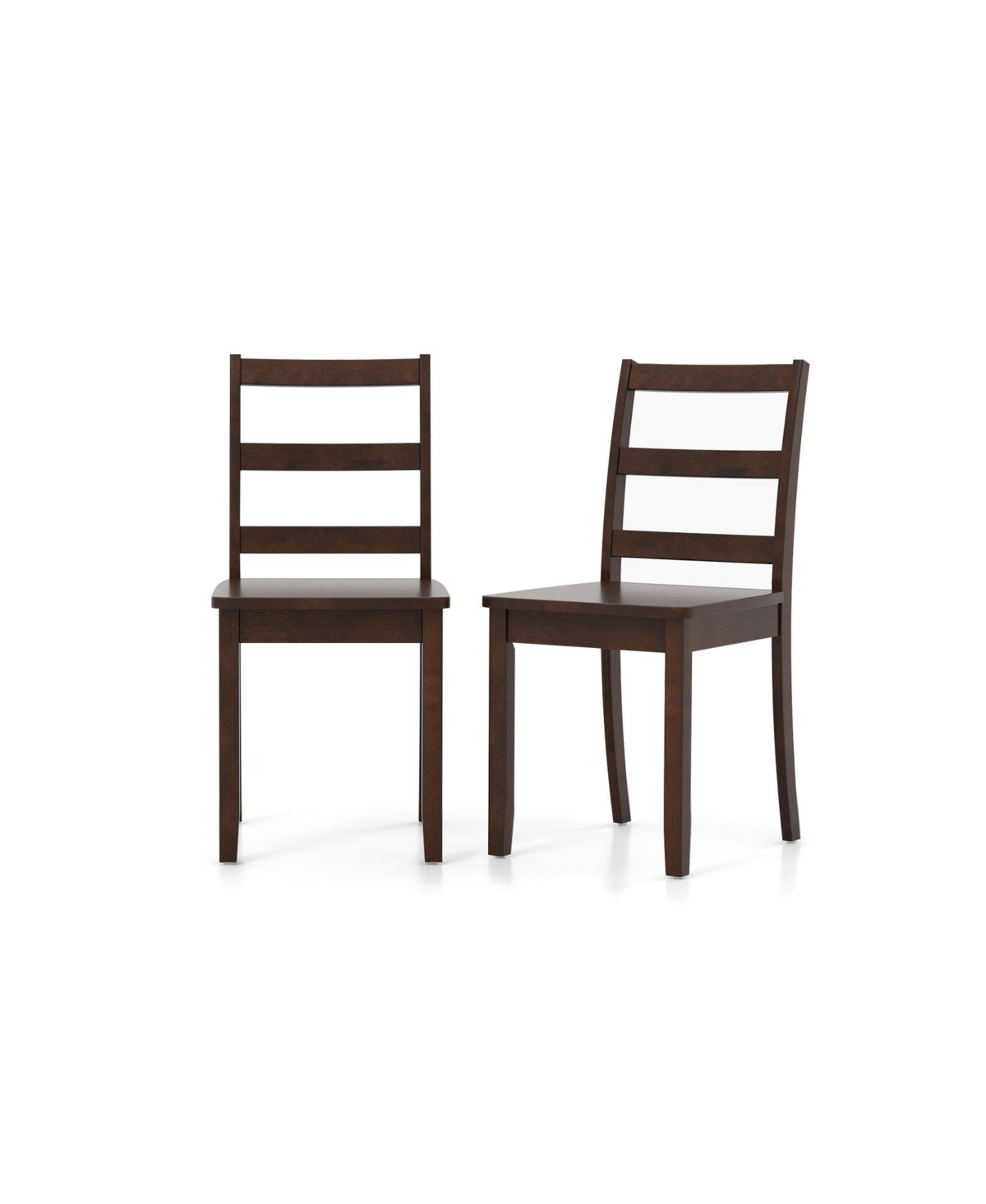 Click here for Gouun Set of 2 Wood Dining Chairs with Solid Rubbe... prices