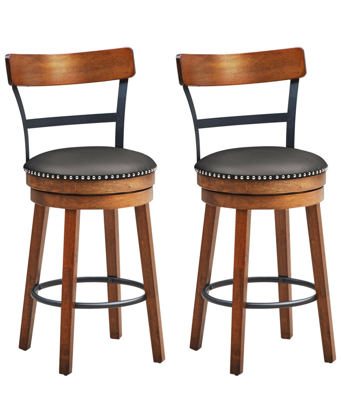 Click here for Gymax Set of 2 BarStool 25.5 Swivel Counter Height... prices