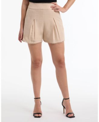 Bebe Women's Metallic Linen Short - Macy's