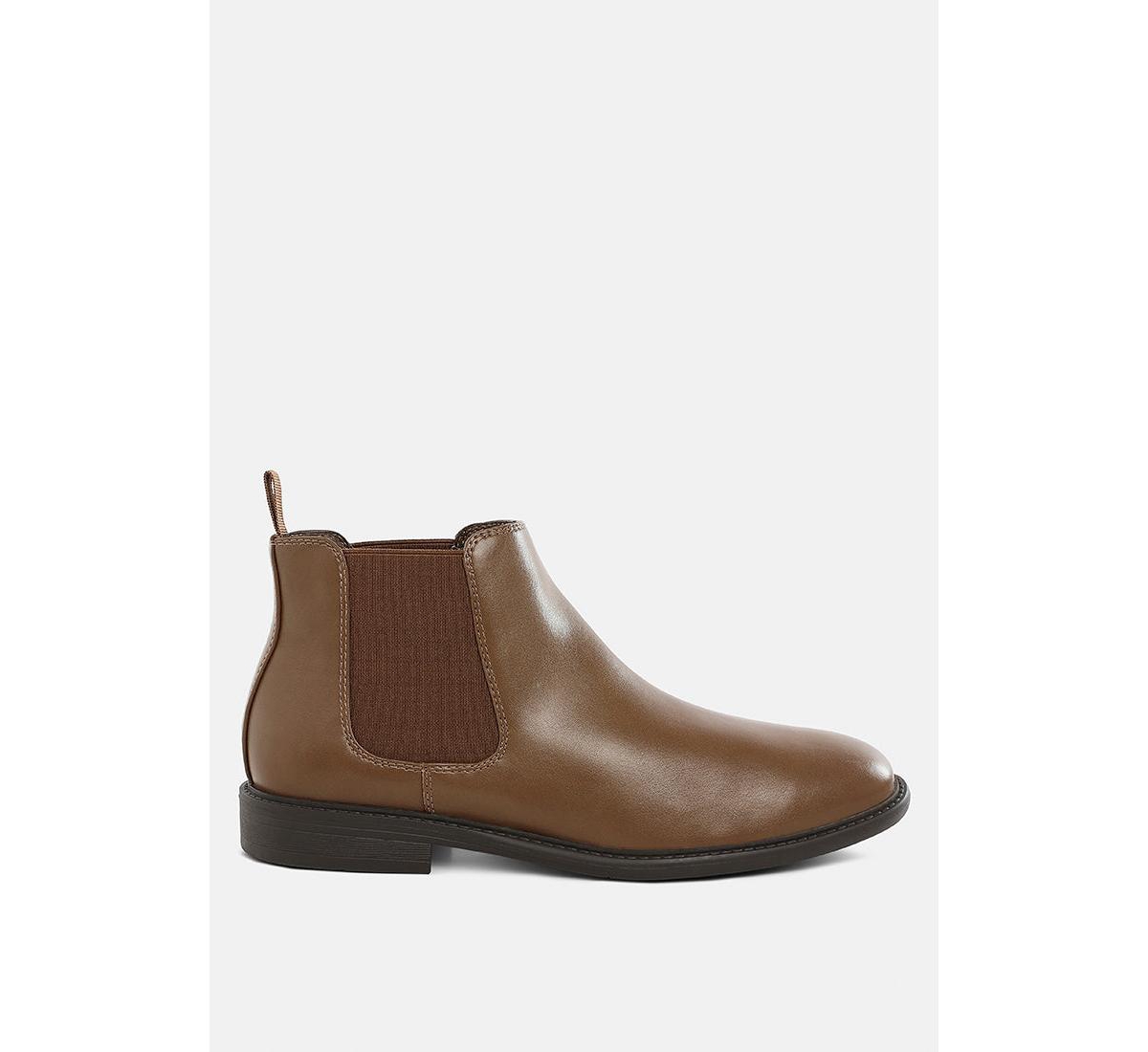 Click here for Fraser Faux Leather Pull Tabs Boots Women - Taupe prices