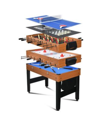 SUGIFT 4ft 7-in-1 Multi Game Table Set, Combo Game Table w/Hockey, Pool ...