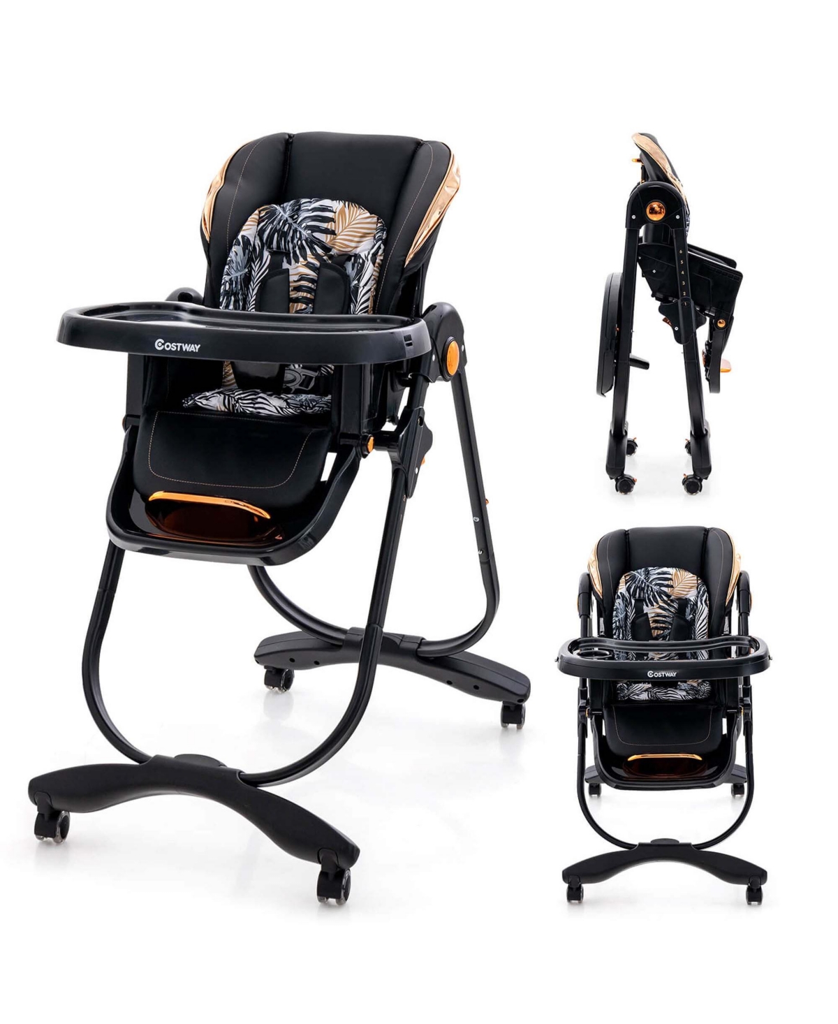 Click here for Costway Toddler High Chair with Wheel Folding Dini... prices