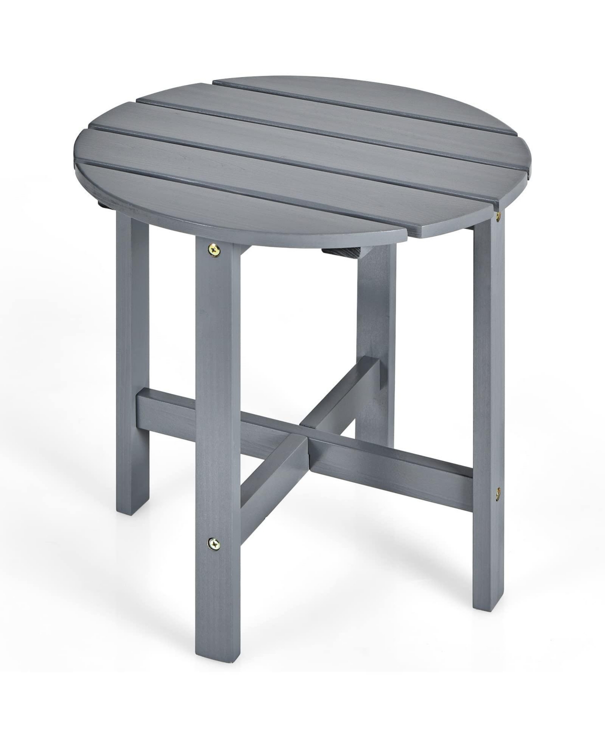 Click here for Inolait 18 Inch Patio Round Side Wooden Slat End C... prices