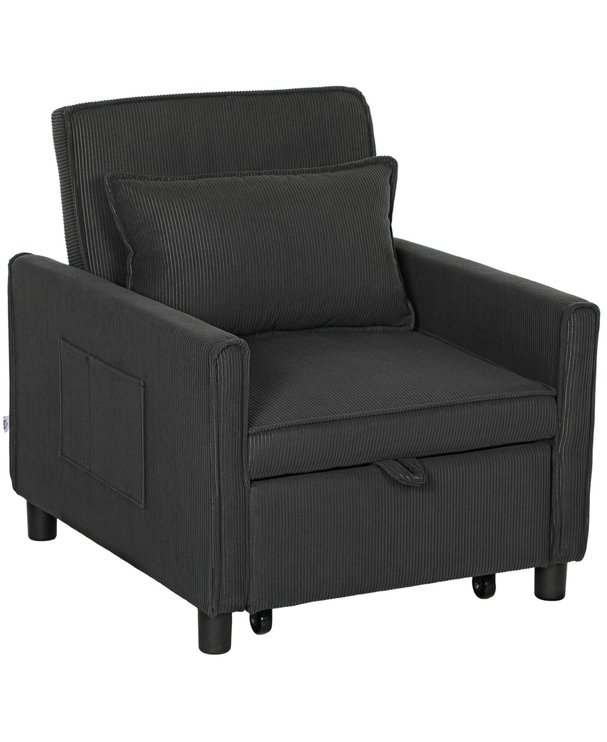 Click here for Homcom 3-in-1 Convertible Chair Bed  Adjustable Sl... prices