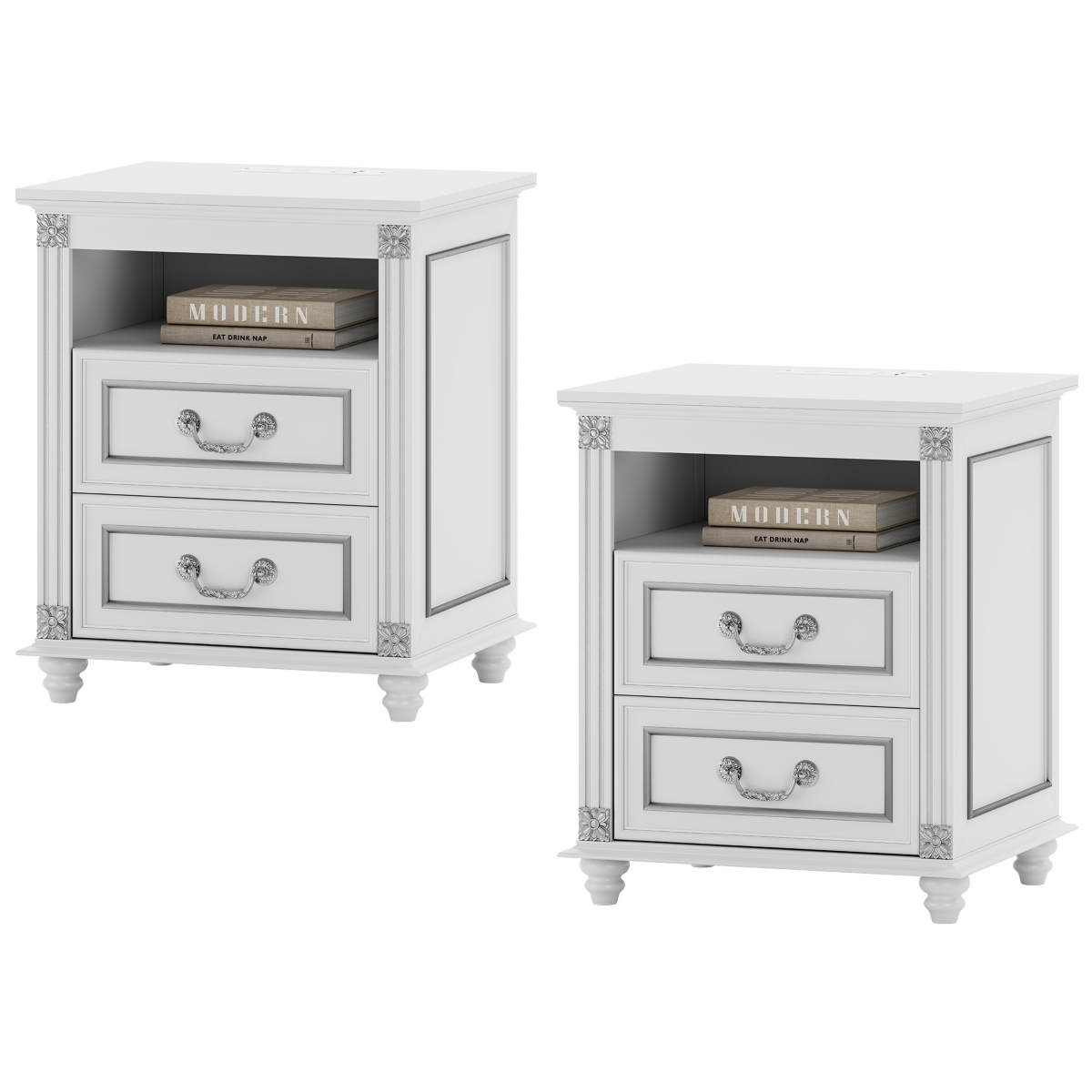 Click here for Vlsrka 3-color Led light nightstand with drawer st... prices