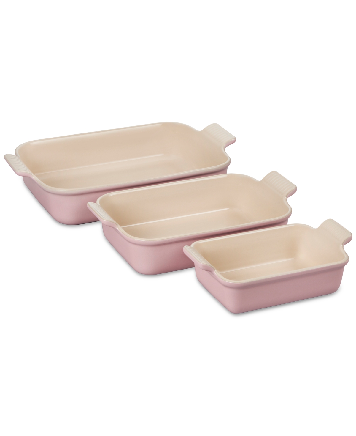 Click here for Le Creuset Set of 3 Heritage Bakers - Chiffon Pink prices