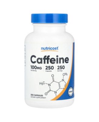 Nutricost Caffeine 100 mg - 250 Capsules - Macy's