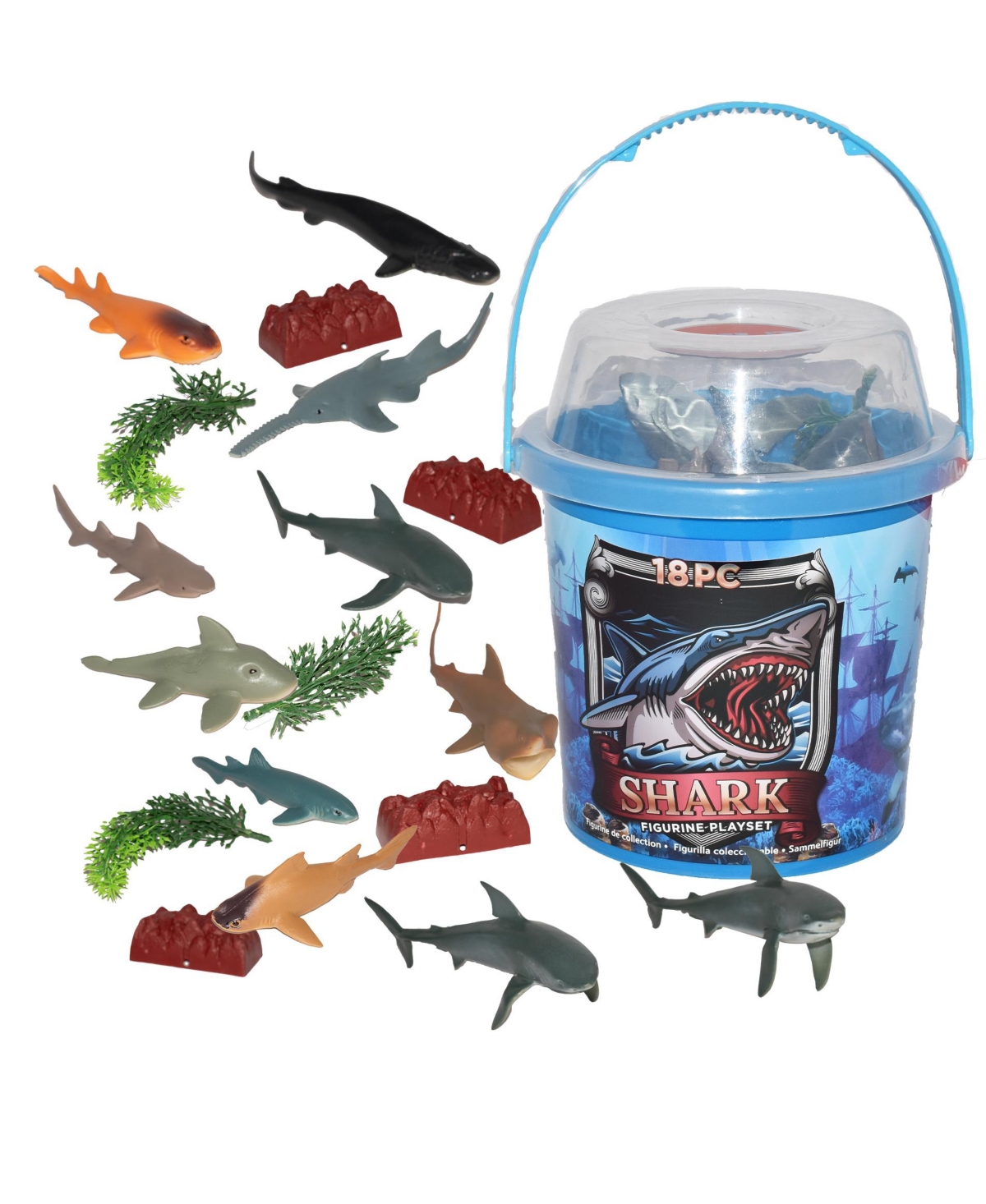 Click here for Wild Republic Bucket Shark Figurines  18 Pieces -... prices