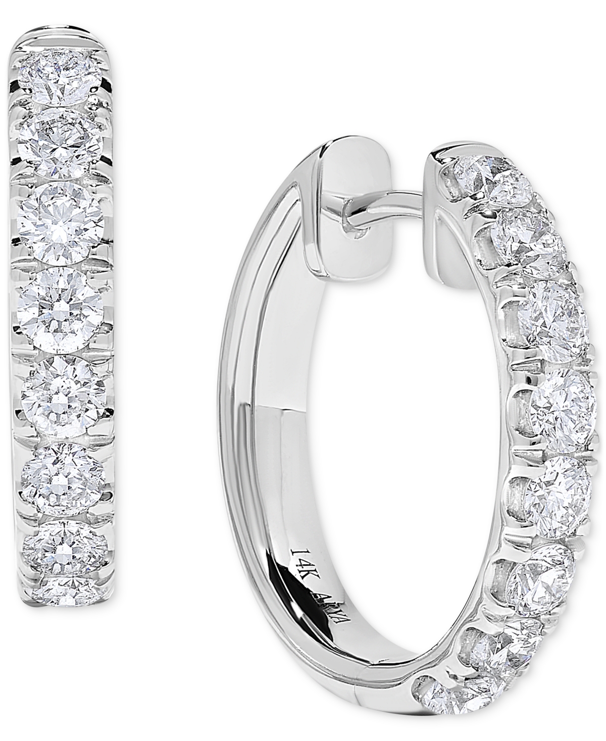 Click here for Diamond Hoop Earrings (1-1/3 ct. t.w.) in 14k Whit... prices