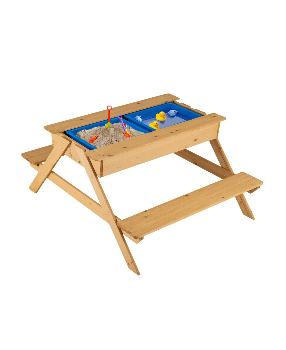 Click here for Gouun 3-in-1 Kids Picnic Table Wooden Outdoor Wate... prices