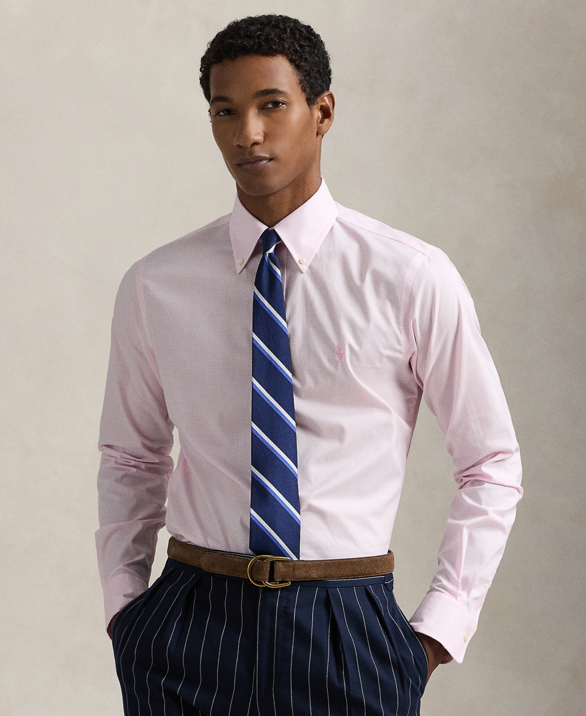 Click here for Polo Ralph Lauren Mens Classic-Fit Gingham Poplin... prices