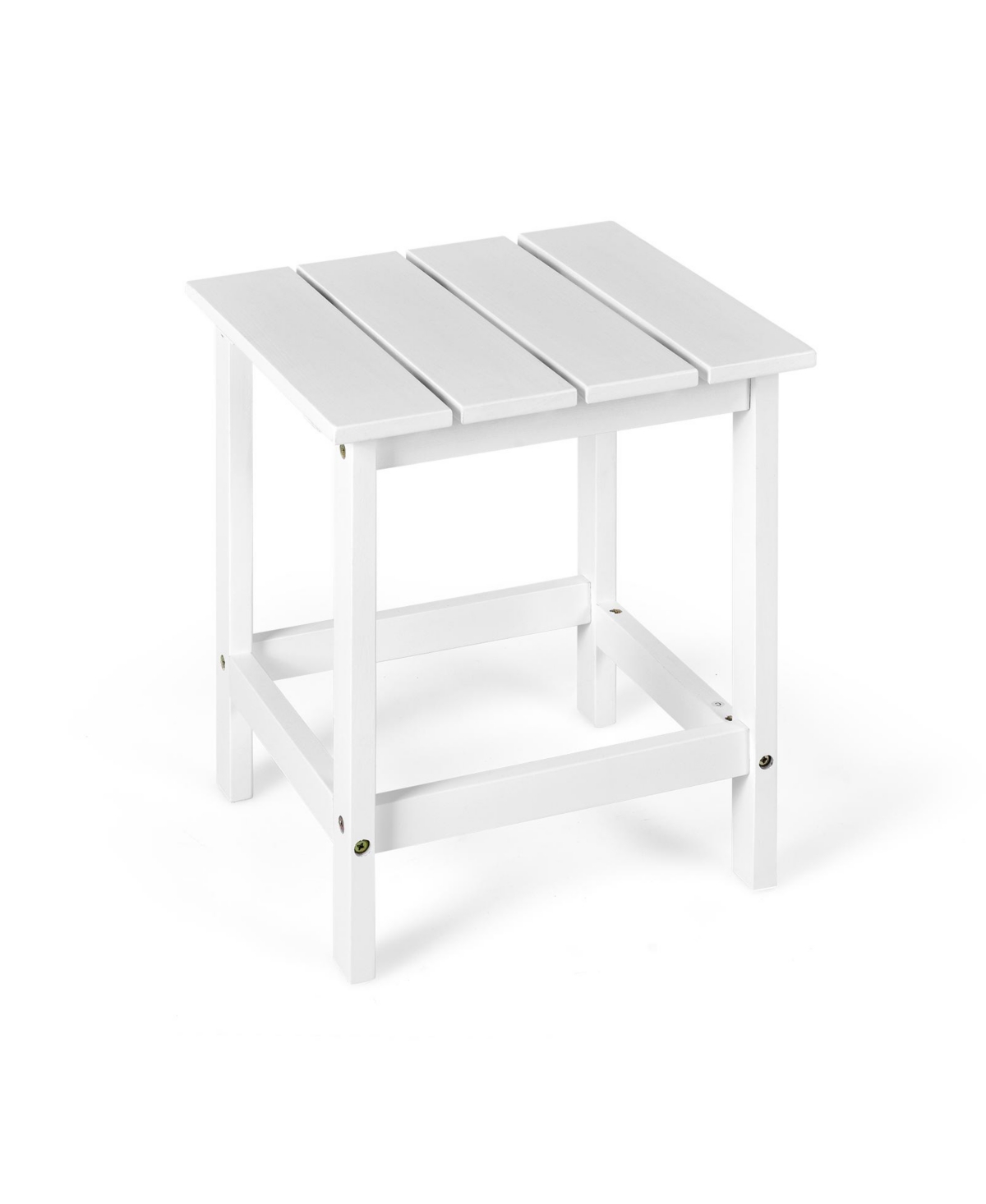 Click here for Gouun 15 Inch Patio Square Wooden Slat End Side Ta... prices