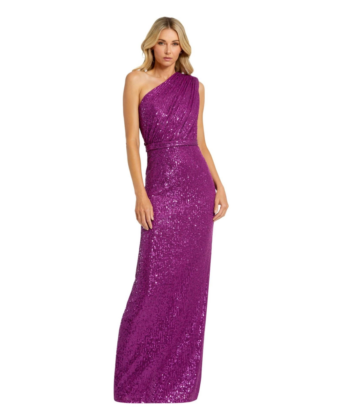 Click here for Mac Duggal Womens Ieena Sequined Ruched One Should... prices