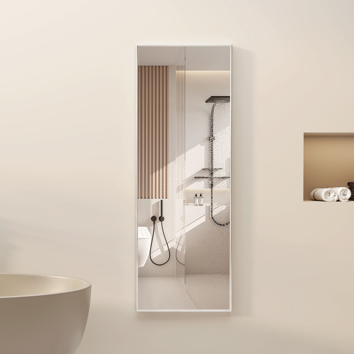 Click here for Vlsrka Wall / Door Full Length Mirror - Silver prices