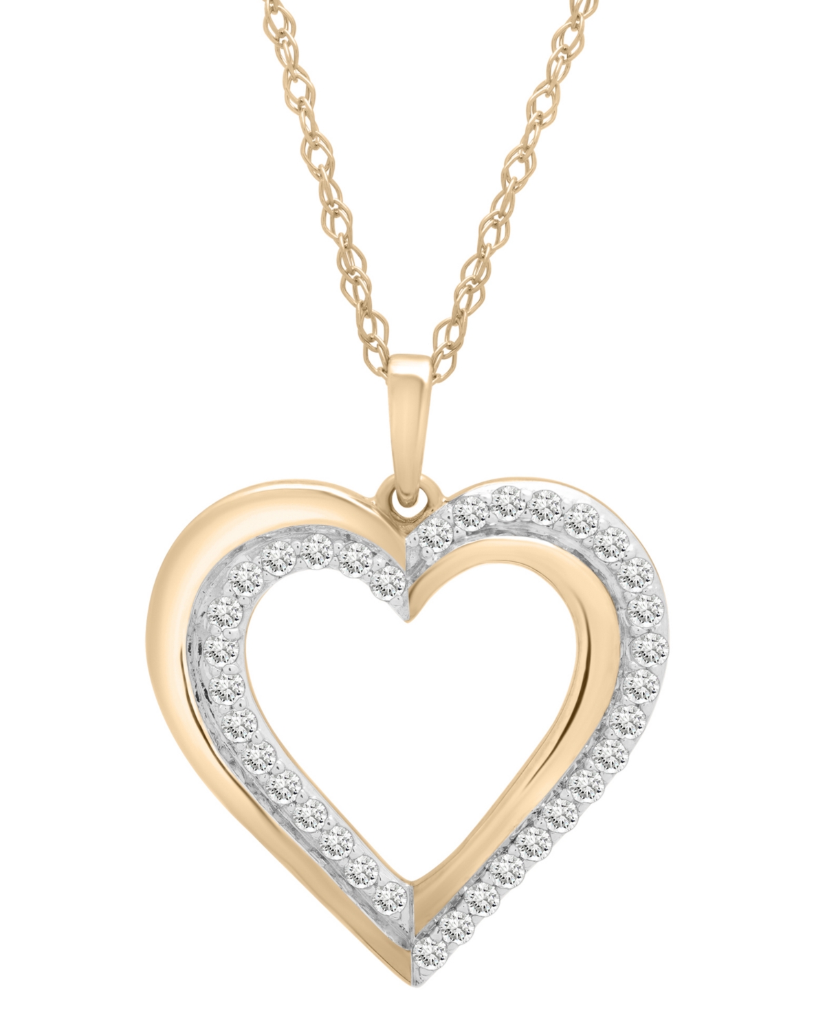 Click here for Diamond Heart Pendant 18 Necklace (1/4 ct. t.w.) i... prices