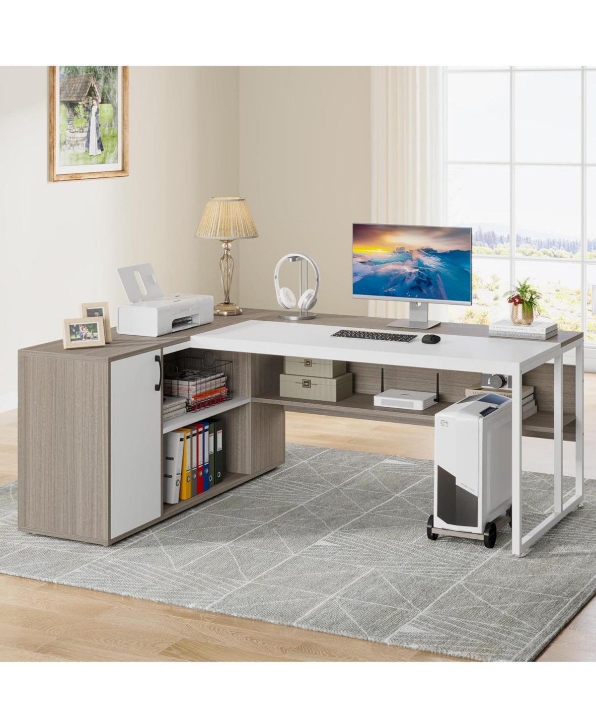 Click here for Tribesigns 71 inch Executive Desk  L Shaped Desk w... prices