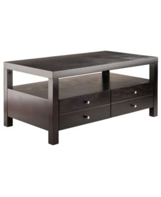 Slickblue Modern Coffee Table with 2 Drawers for Living Room Storage ...