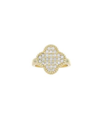 Pave Flower Ring - Macy's