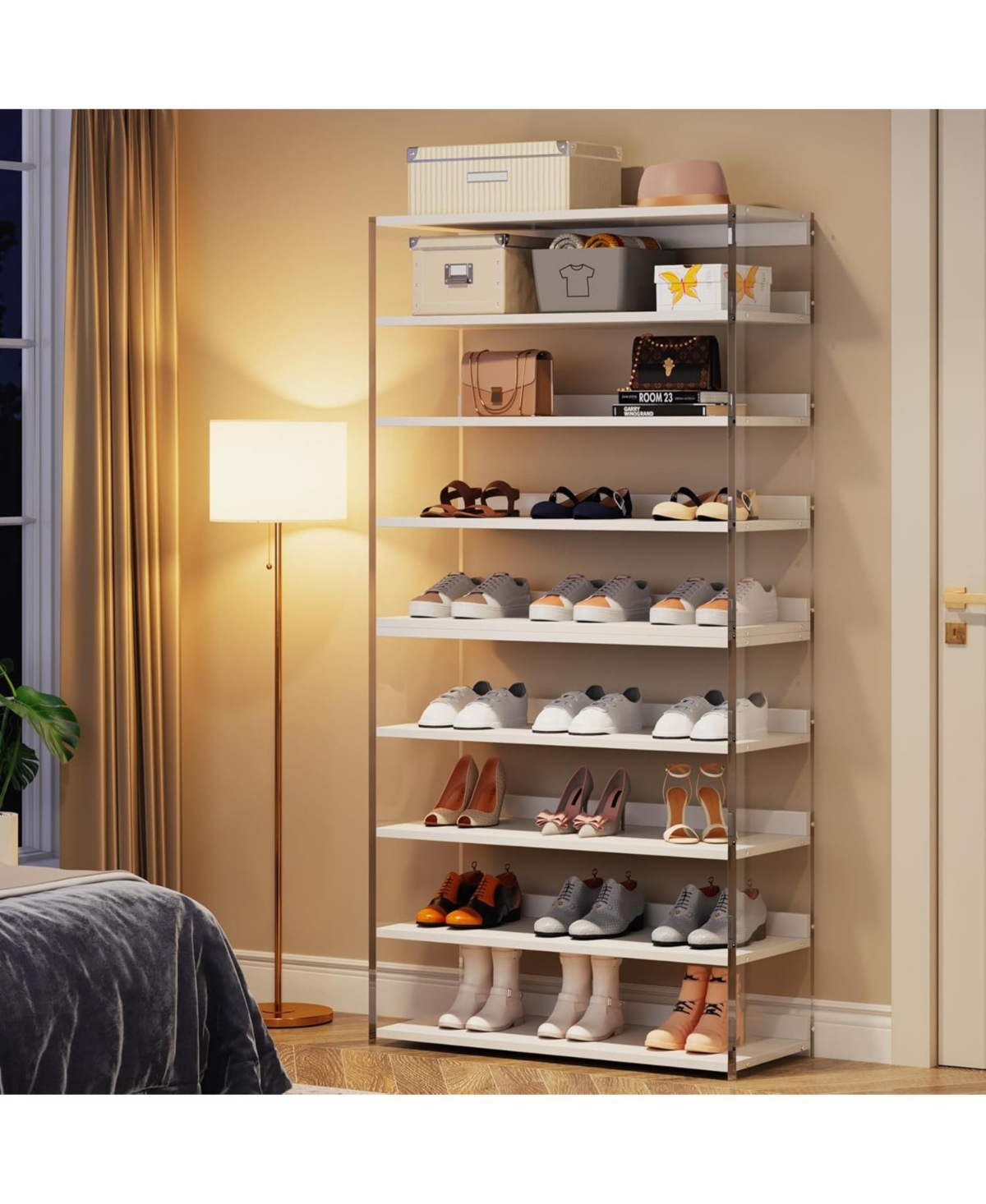 Click here for Tribesigns 8-Tier Acrylic Shoe Rack  Modern Shoe S... prices