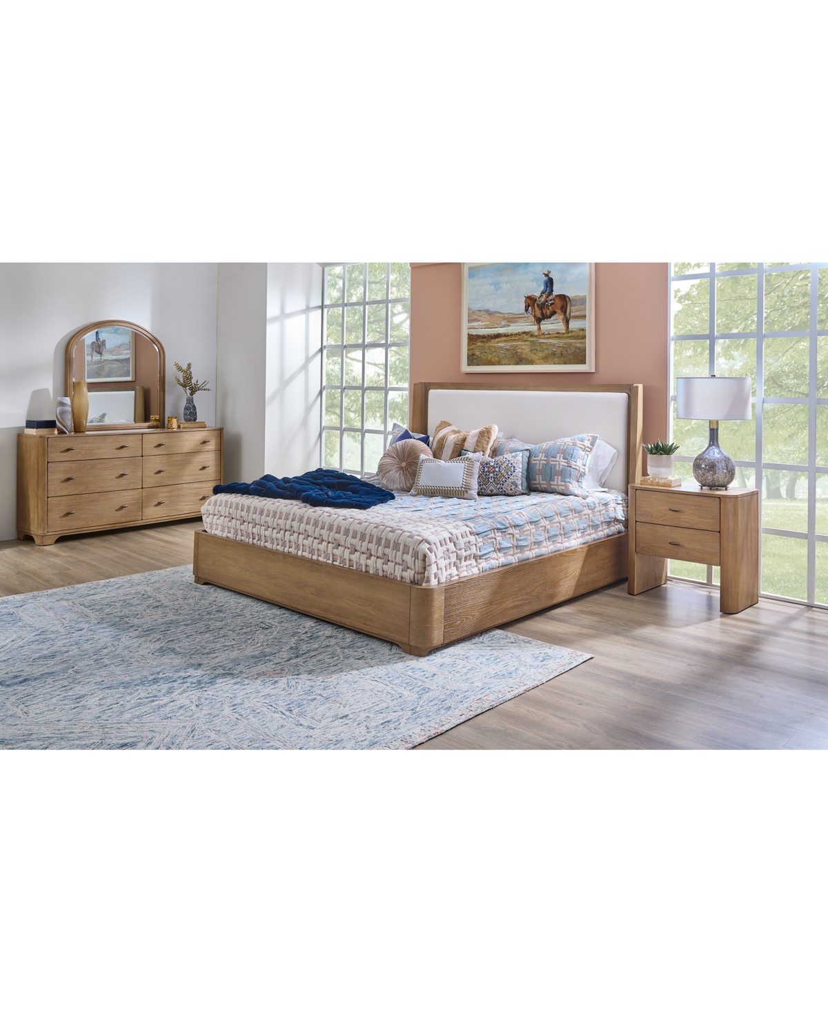 Click here for Nordic 3 Pc. King Upholstered Set (Bed  Dresser &... prices