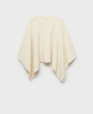 Mango Women's Round Neck Knitted Cape - Macy's
