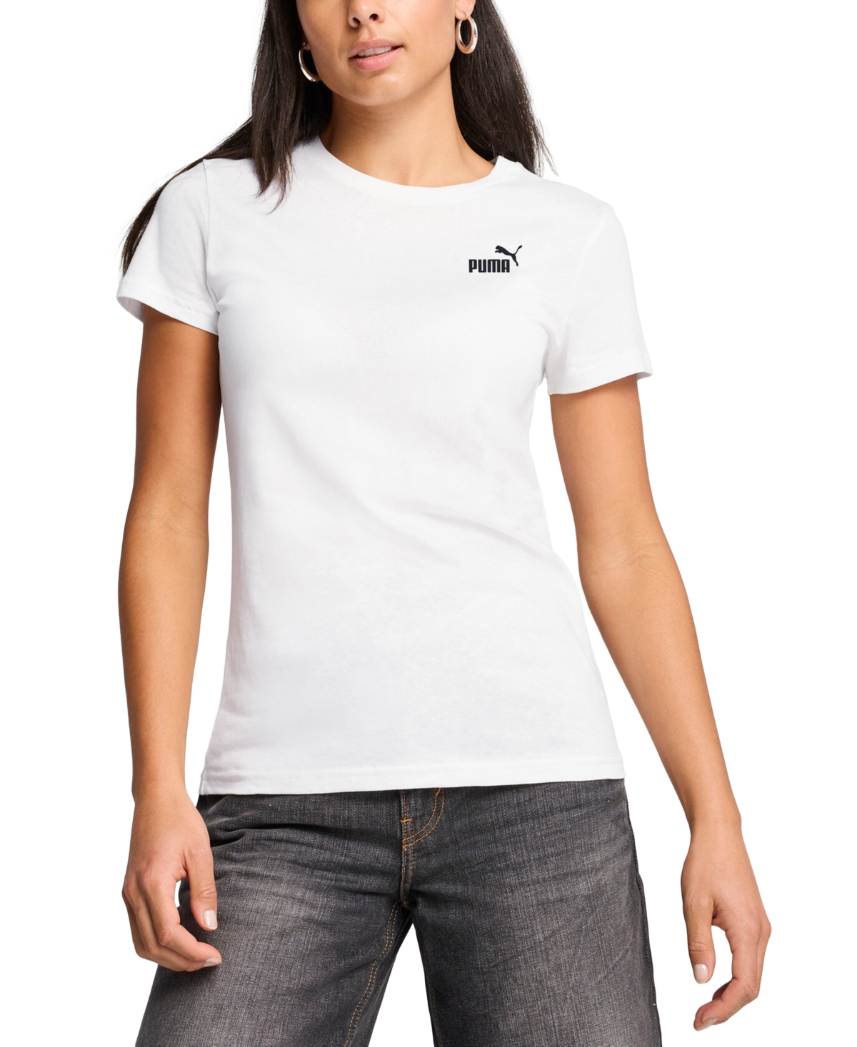 Click here for Puma Womens Essential Small Logo T-Shirt - Puma Wh... prices