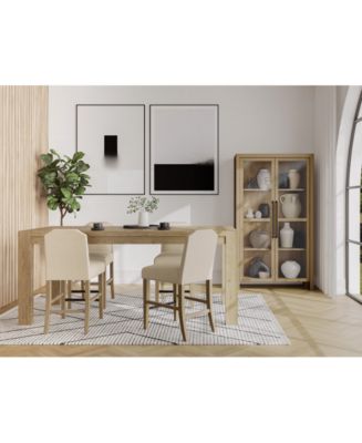 5pc Counter Height Dining Set (Davie Rectangular Table & 4 Hinsen ...