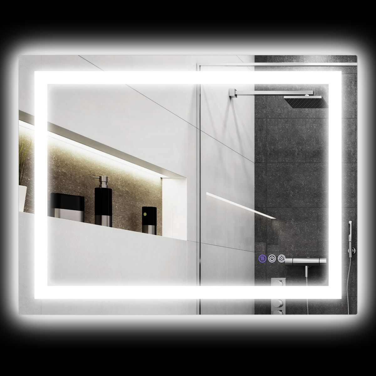Click here for Homcom 32" x 24" Led Bathroom Mirror Inf... prices