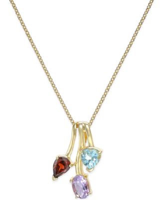 Victoria Townsend Tri-Stone (2-2/3 ct. t.w.) Pendant Necklace in 18k ...