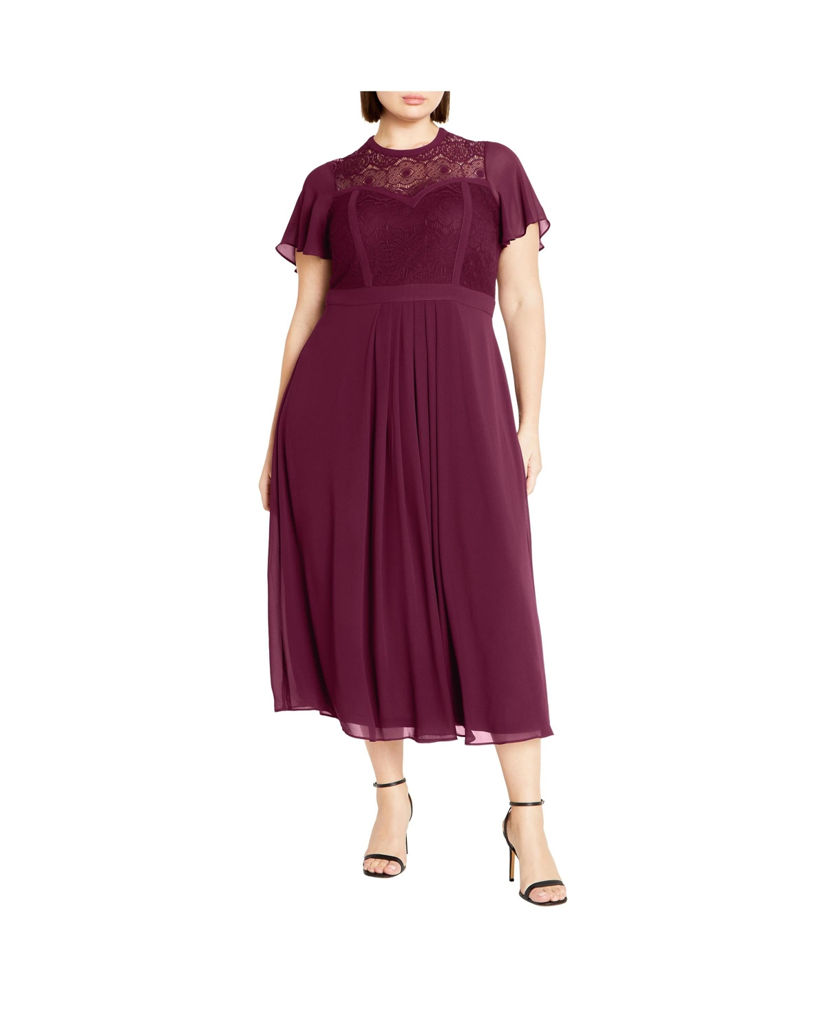 Click here for Plus Size Lace Niki Dress - Plum prices
