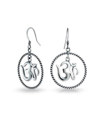 Bling Jewelry Aum Om Symbol Dangle Earrings in Sterling - Macy's