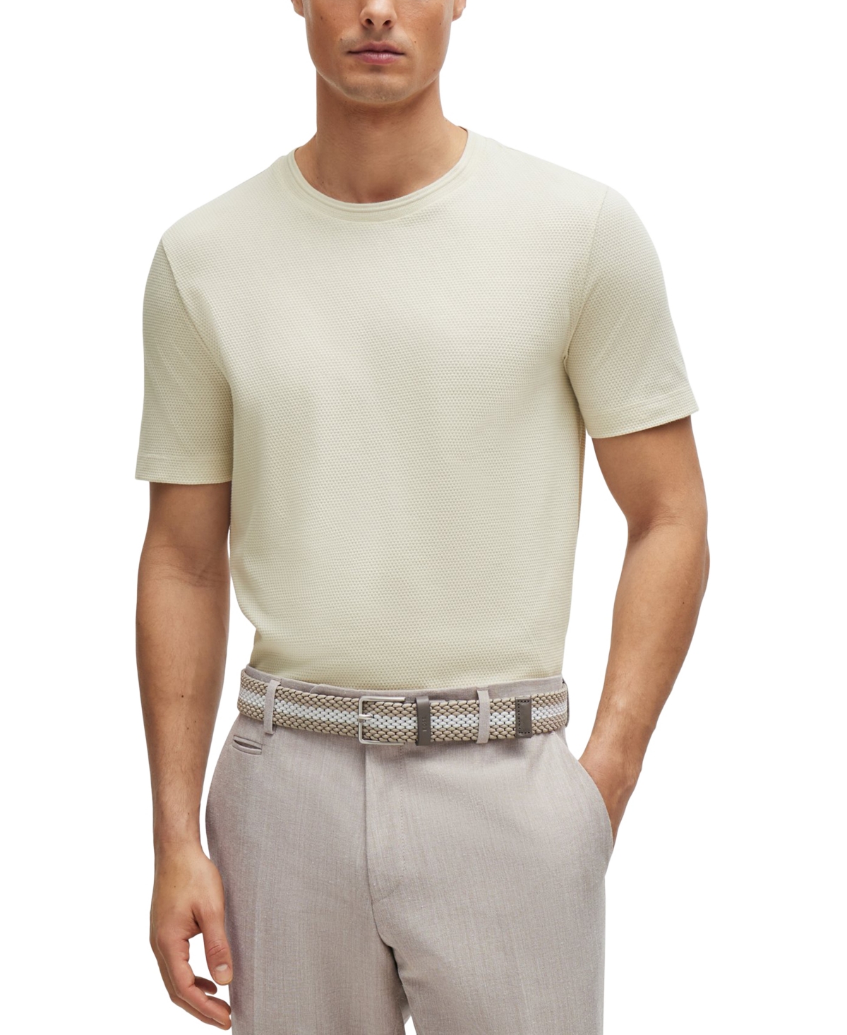 Click here for Boss by Hugo Boss Mens Cotton-Blend Bubble-Jacquar... prices